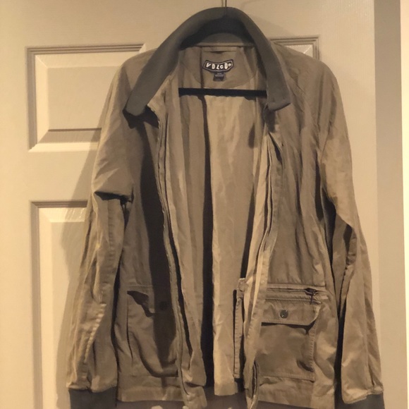 Volcom | Jackets & Coats | Volcom Canvas Bomber Full Zip Jacket Large ...